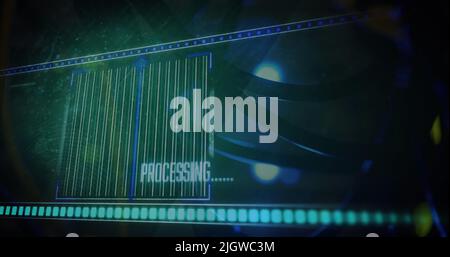 Image of data processing over cables of computer server Stock Photo - Alamy