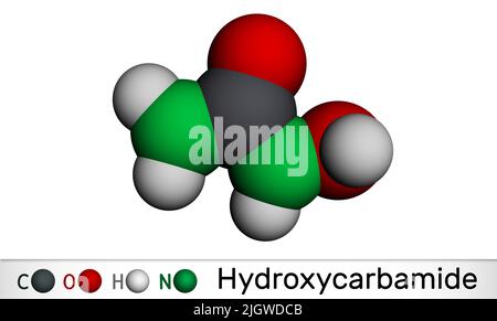 Hydroxycarbamide cancer drug molecule. Skeletal formula Stock Photo - Alamy