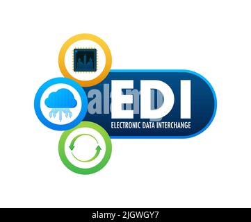 EDI icon, Electronic Data Interchange line design Stock Vector Image & Art - Alamy