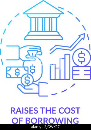 Raise Interest Rate line icon. Monochrome simple Raise Interest Rate ...
