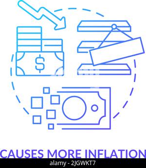 Causes more inflation concept icon Stock Vector Image & Art - Alamy