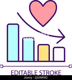 Satisfaction level chart icon outline vector. Feedback control. Emoji ...