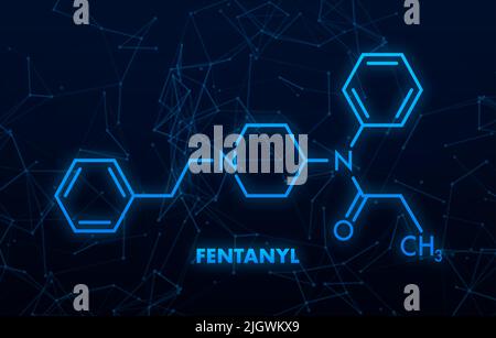 Fentanyl molecula formula. Vector drawing. Vector icon Stock Vector ...