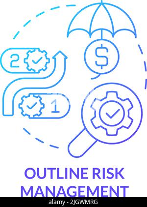 Supply chain management blue gradient concept icon Stock Vector Image ...