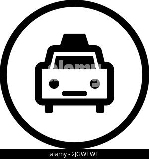 Round taxi symbol icon. Editable vector Stock Vector Image & Art - Alamy