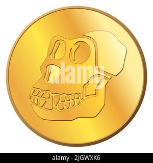 Modern ape coin logo. Vector illustration Stock Vector Image & Art - Alamy