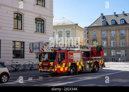Fire Truck in Copenhagen Stock Photo - Alamy