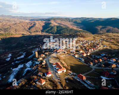 Aerial view of Village of Dolen with Authentic nineteenth century ...