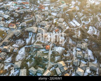 Aerial view of Village of Dolen with Authentic nineteenth century ...