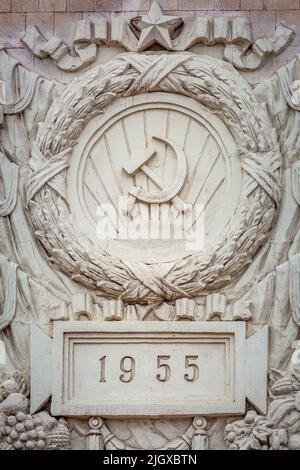 Russian communist Hammer and Sickle from former Soviet Union in Kiev ...