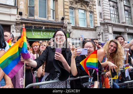 Scenes of the crowd - The Independent marching in the Pride in London ...