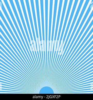 Abstract blue background with sun ray. Summer vector illustration for ...