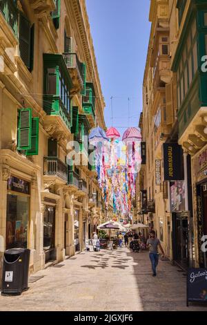 Valletta, Malta 08 July 2022. Pictures with various tourist attractions ...