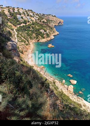 A cliff near the seashore overseeing the deep ocean Stock Photo - Alamy