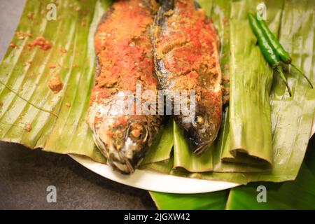 south indian famous steamed fish recipe Stock Photo - Alamy