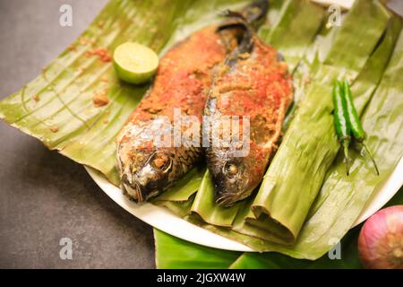 south indian famous steamed fish recipe Stock Photo - Alamy