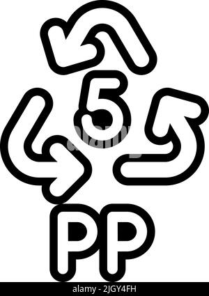 pp recycling plastic product glyph icon vector illustration Stock ...