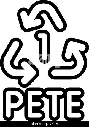 pete plastic product mark icon doodle illustration Stock Vector Image ...