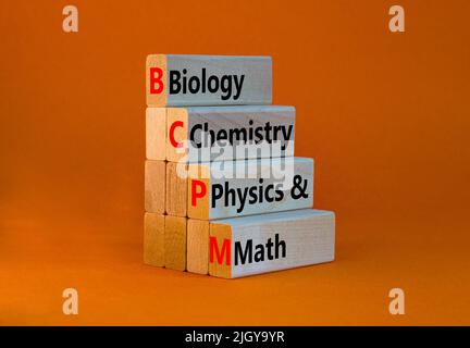 BCPM biology chemistry physics math symbol. Concept words BCPM biology ...