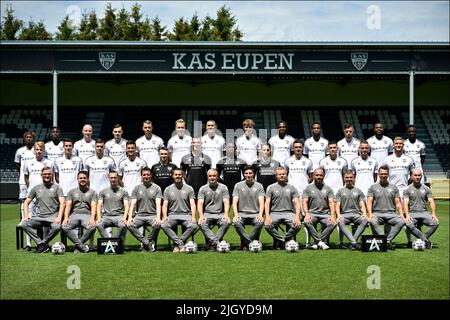 Eupen's James Jeggo and Eupen's Regan Charles-Cook pictured after a ...