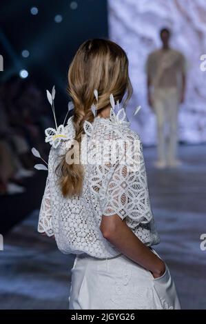 Roma, Lazio, Italy. 12th July, 2022. Saman Loira presenting her new ...