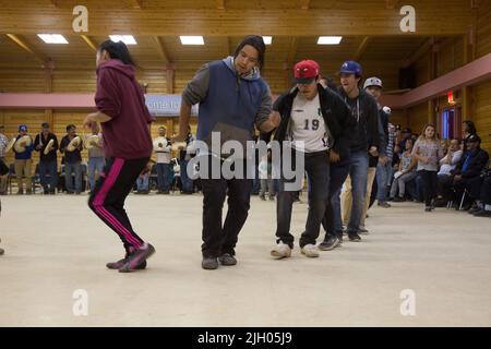 Drum dance in the northern Indigenous community of Deline, Northwest ...
