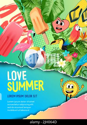 summer holidays floral decoration Stock Vector Image & Art - Alamy