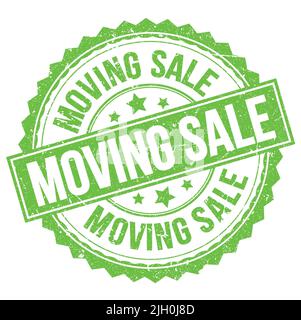 MOVING SALE text written on blue-black round grungy stamp sign Stock ...