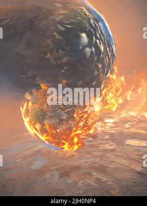 lost planet earth is burning Stock Vector Image & Art - Alamy