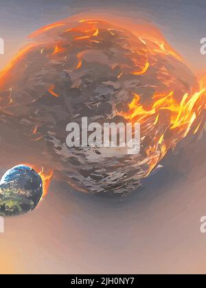 lost planet earth is burning Stock Vector Image & Art - Alamy