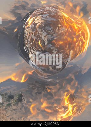 lost planet earth is burning Stock Vector Image & Art - Alamy