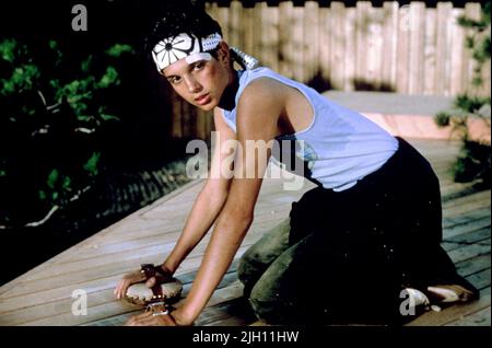 THE KARATE KID Ralph Macchio as Daniel LaRusso, Pat Morita as Mr ...