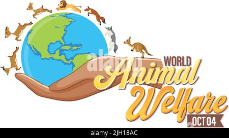 World Animal Welfare Day Poster illustration Stock Vector Image & Art ...