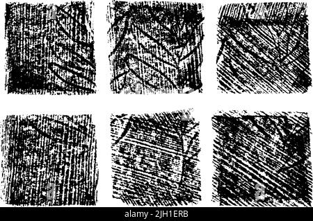 Black rough edge squares hand drawn collection Stock Vector Image & Art ...