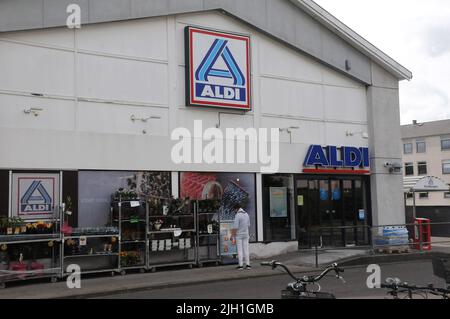CKastrup/Copenhagen/Denmark./14 July 2022/Deutsche Aldi grocery store ...