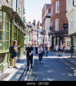 A street scene in Stonegate,York,North Yorkshire,England,UK Stock Photo ...