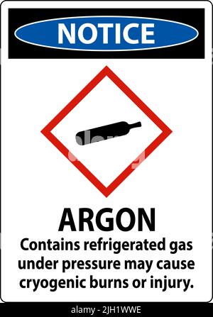 Security Notice Argon Symbol Sign On White Background,Vector ...