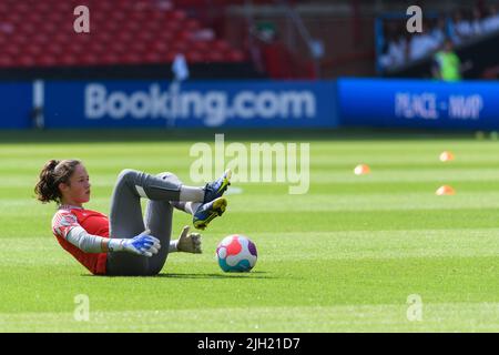goalkeeper Livia Peng (12) of Switzerland pictured during the matchday ...