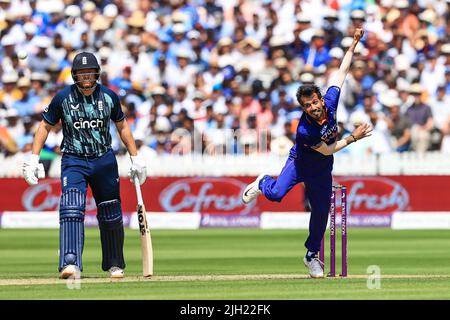 Yuzvendra Chahal of India delivers the ball Stock Photo - Alamy