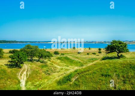 Castle ruin Ronde Mols Bjerge Knebel Denmark Stock Photo - Alamy