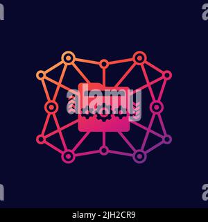 active directory, folder icon for web, vector Stock Vector Image & Art ...