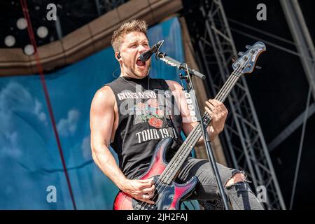 Jamie Mathias of Bullet for My Valentine performs on stage during ...