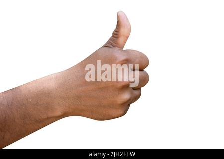 Male hand showing OK or confirm sign with Stock Photo - Alamy