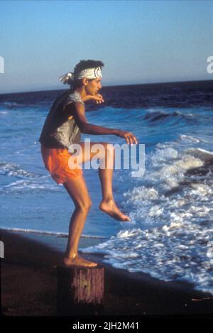 THE KARATE KID Ralph Macchio as Daniel LaRusso, Pat Morita as Mr ...