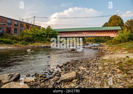 The Thompson Covered Bridge West Swanzey, New Hampshire Stock Photo - Alamy