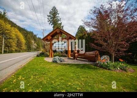 Welcome to Harrison sign, Harrison, British Columbia, Canada Stock ...