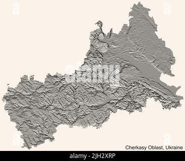 Cherkasy map, city in Ukraine. Municipal administrative area map with ...