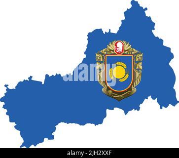 Cherkasy map, city in Ukraine. Municipal administrative area map with ...