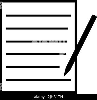 paper document with pencil Stock Vector Image & Art - Alamy