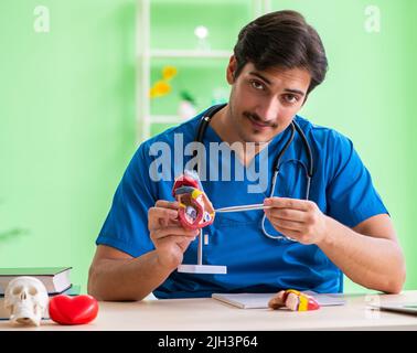 The doctor student explaining heart problems Stock Photo - Alamy